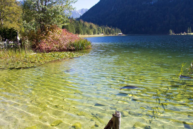 Mittenwald Lake Ferchen stock photo. Image of autumn - 46086216