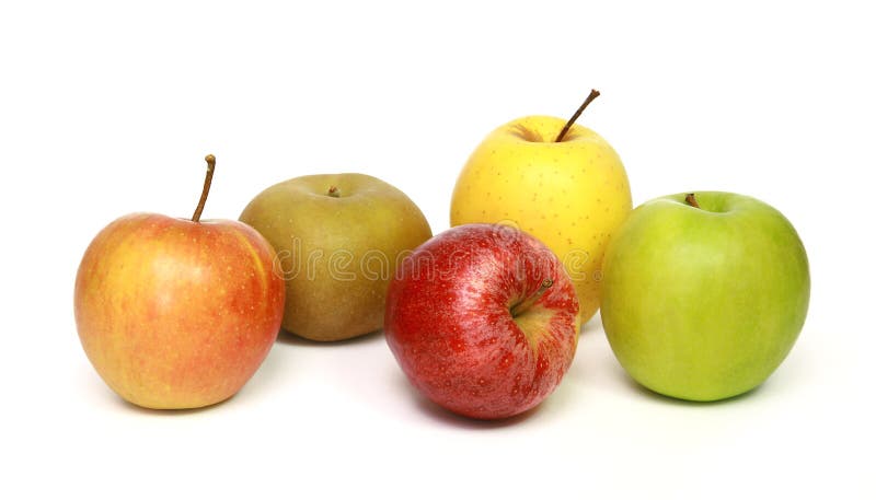 Mix of Apples of Different Varieties Stock Photo - Image of pyramid ...