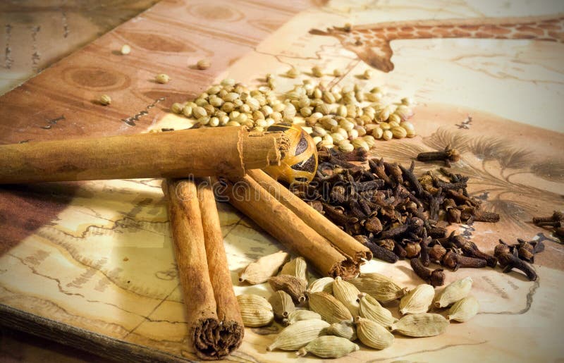 Mix of aromatic spices stock image. Image of peppercorns - 25471819