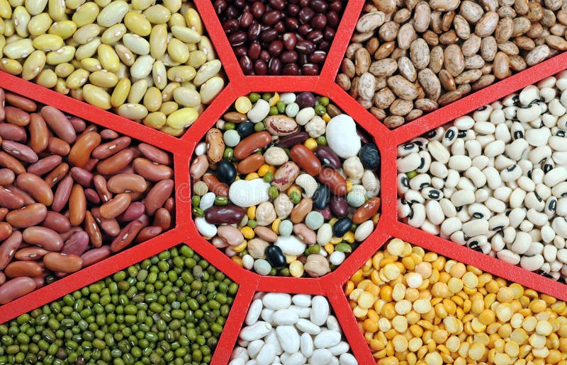 Mix of beans stock photo. Image of collage, mung, roman - 32391130