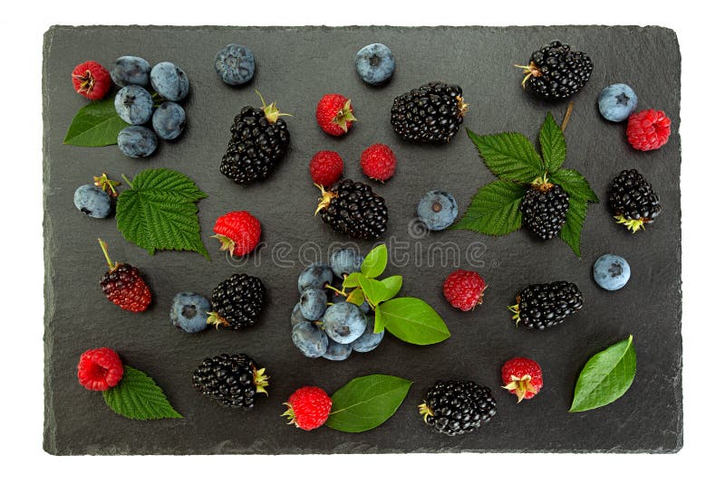 Mix berry with leaf stock image. Image of blueberries - 140601795