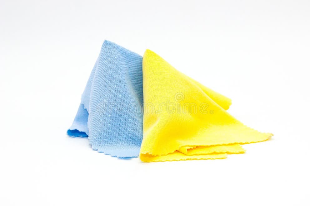 Mix of Blue, and Yellow Screen Cleaner Stock Image - Image of bright ...