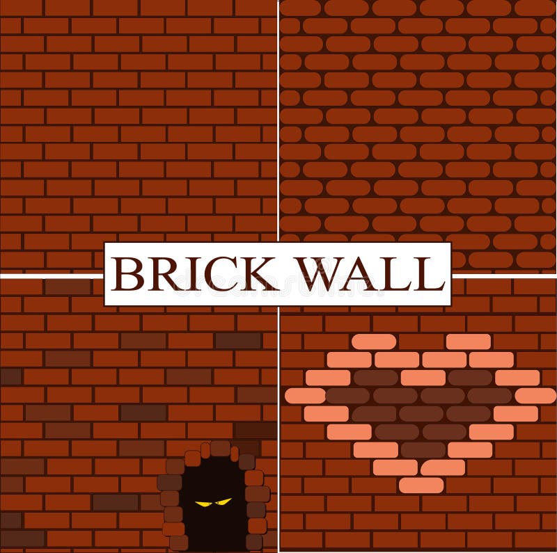 Mix Bricks wall stock vector. Illustration of brick, heart - 71196489