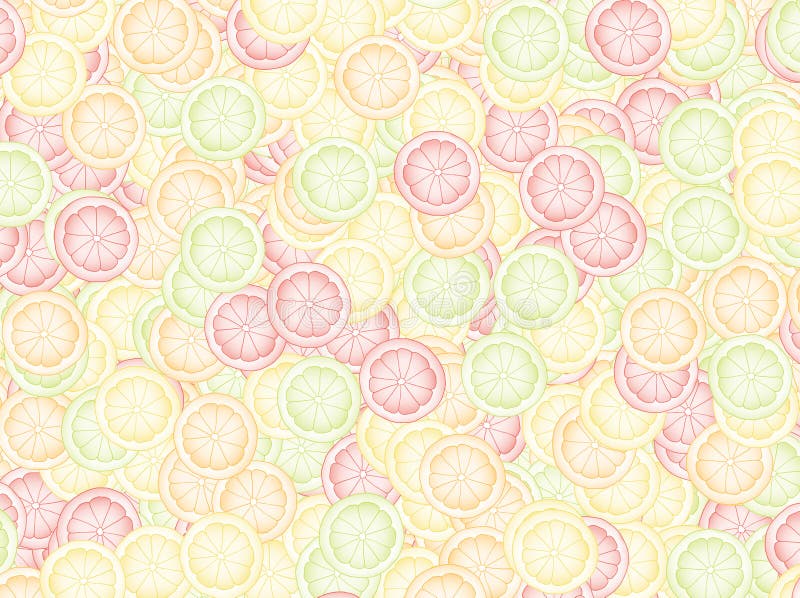 Fruit, a mix of slices. stock illustration. Illustration of colours ...