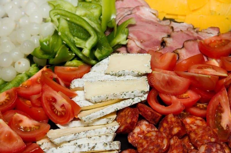 Mix of cold food stock photo. Image of product, dinner - 4462838