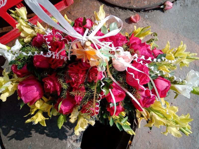 Mix Color Flowers a Bouquet Made Stock Image - Image of color, bouquet ...