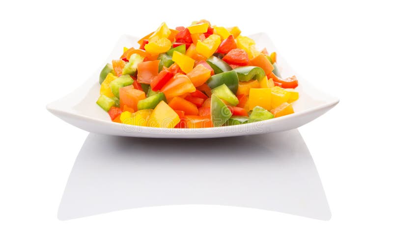 Chopped mixed Peppers stock image. Image of pepper, vegetable - 19487269