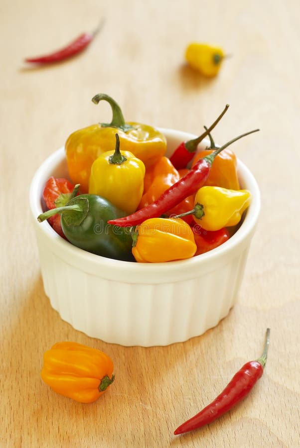 Mix of Colorful Hot Peppers Stock Photo - Image of cayenne, natural ...