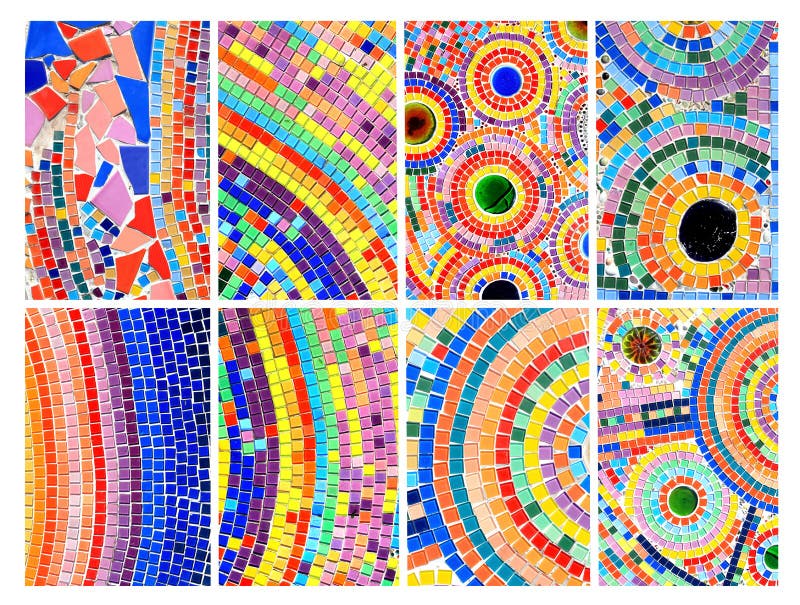 Mix Colorful Mosaic Background Stock Photo - Image of backdrop, floor ...