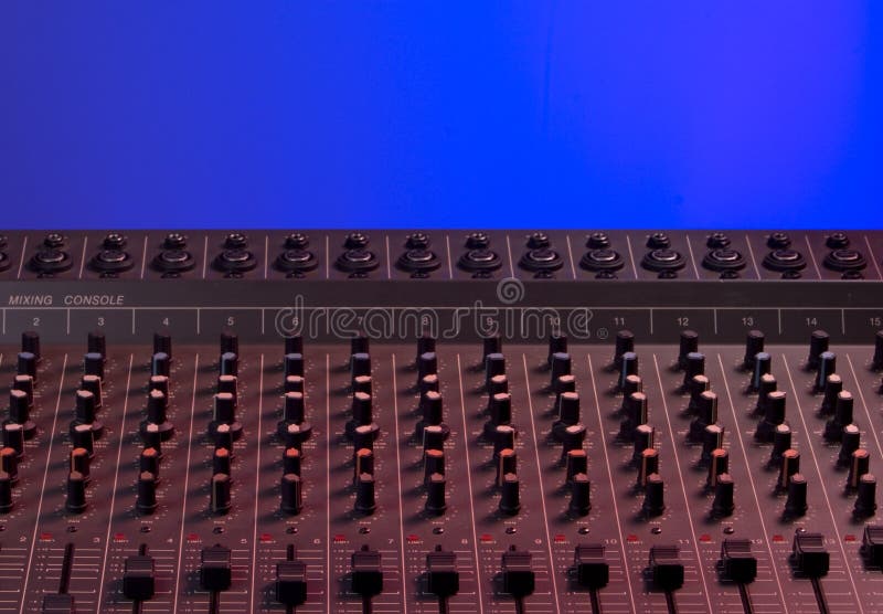 Mix Console Red Blue Lighting Picture. Image: 3782413