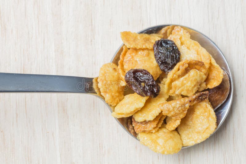 Mix Corn Flakes Cereal Snack Menu Stock Photo - Image of meal, closeup ...