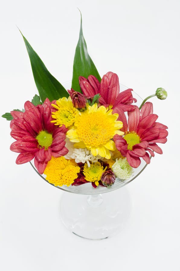 Mix Cut Flower in the Glass Stock Photo - Image of gift, plant: 31891804