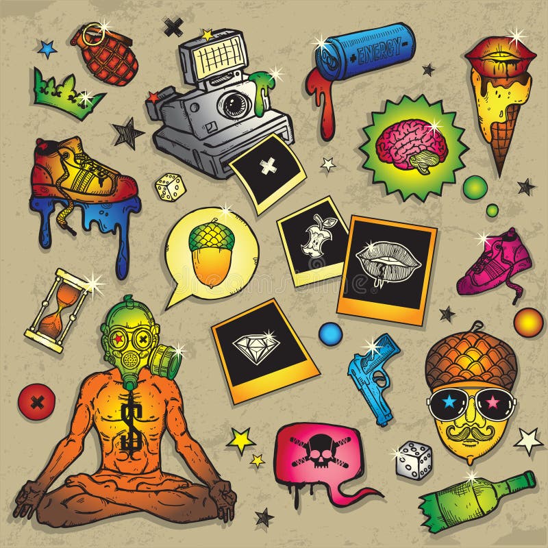 MIX of design elements stock vector. Illustration of black - 23538621