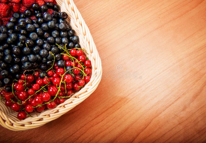Different Berries in Basket Stock Image - Image of fresh, basket: 128686457