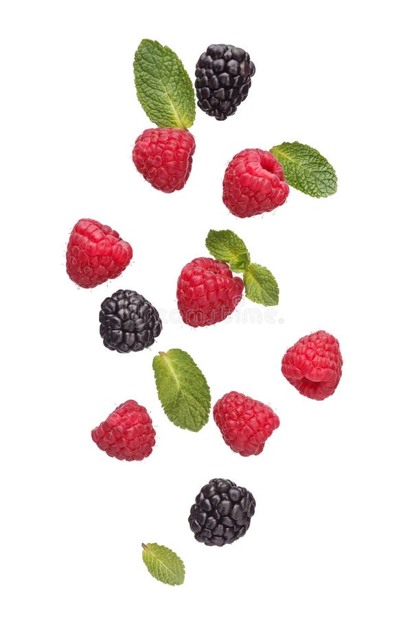 Sweet Mix Berries Isolated White Background Top View Berry Border Frame ...