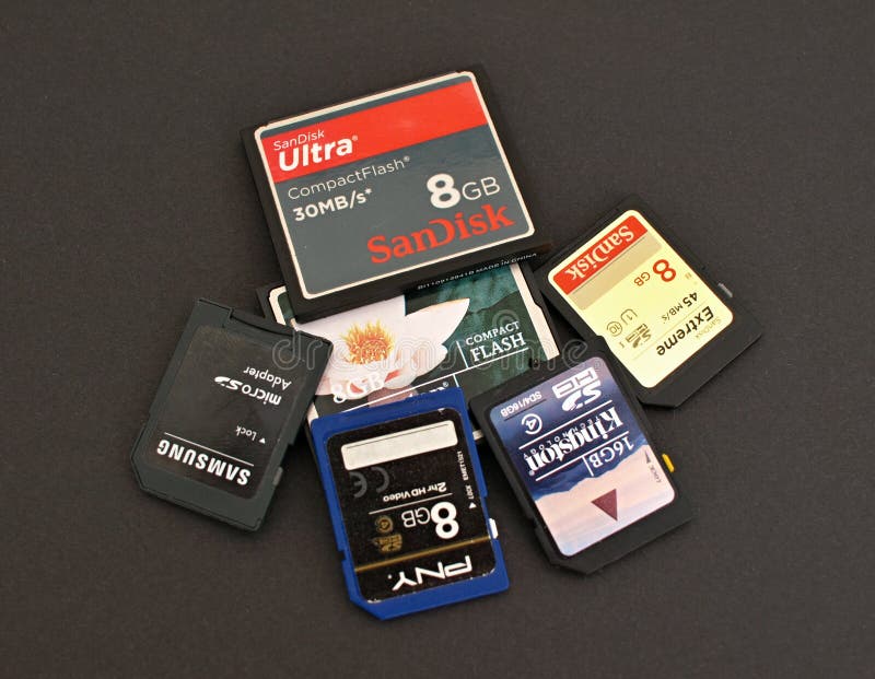 Mixed Memory cards editorial photo. Image of storage - 229914911
