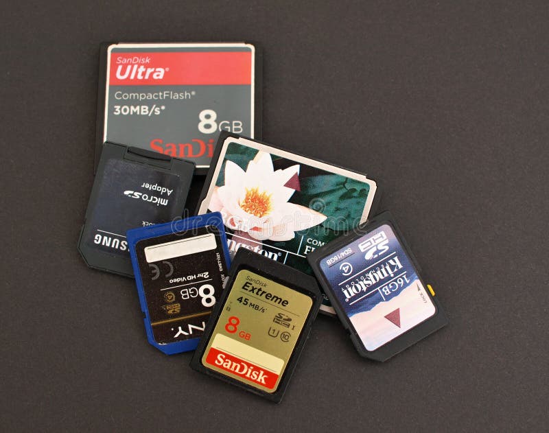 Mixed Memory cards editorial stock image. Image of arrangement - 229914919
