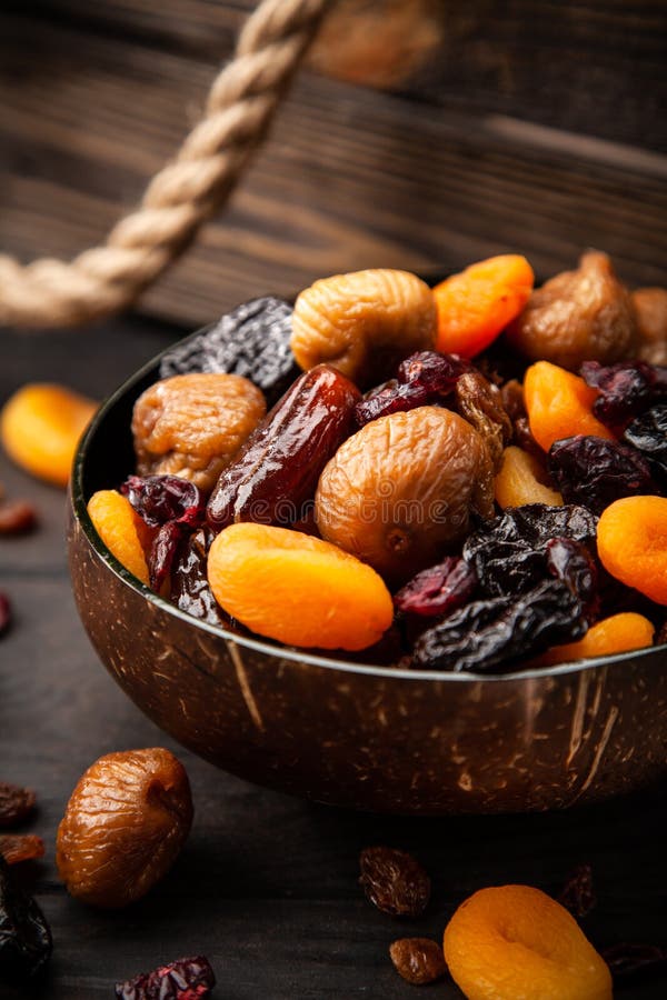 A mix of dried fruit stock photo. Image of bowl, healthy - 117322694