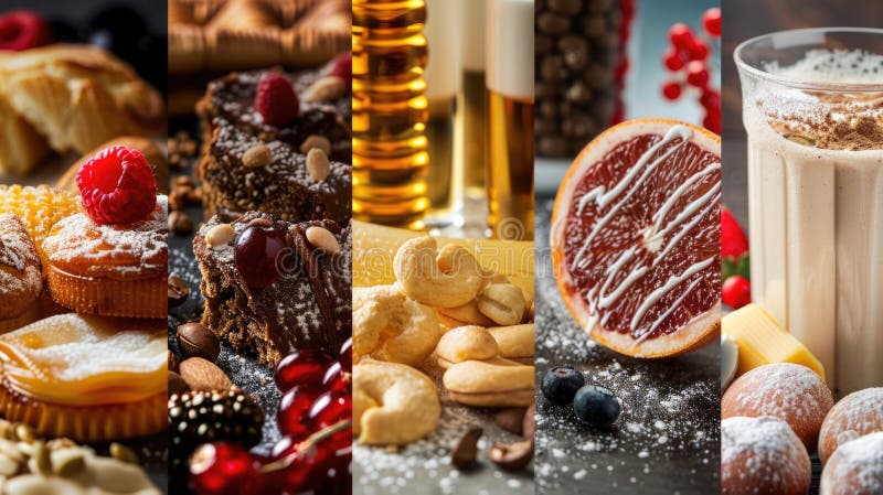 A Mix of Different Foods and Drinks, Suitable for Various Culinary ...