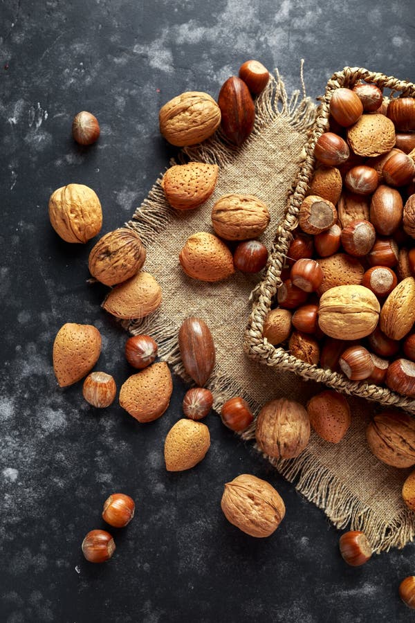 Mix of Different Kinds of Nuts in Shell Stock Image - Image of mixed ...