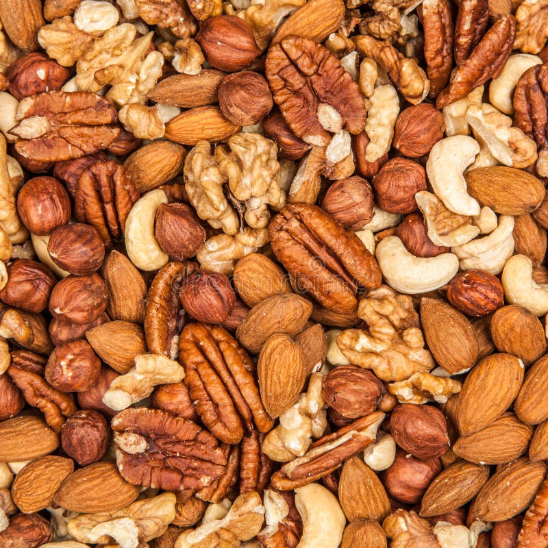 Mix of Different Nuts Closeup Photo Stock Image - Image of dish ...