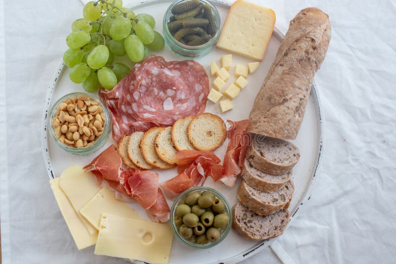 Mix of Different Snacks and Appetizers Stock Image - Image of fresh ...