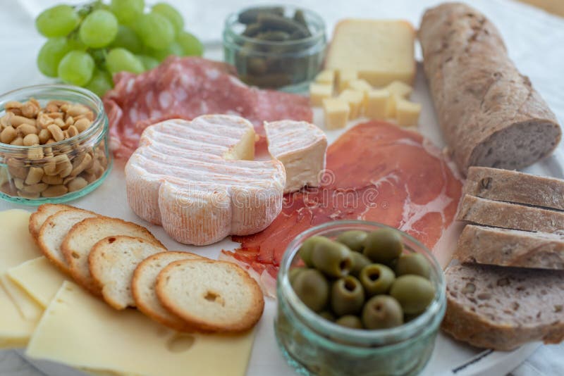 Mix of Different Snacks and Appetizers Stock Photo - Image of eating ...