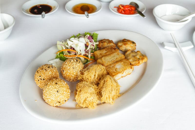 Mix Dim Sum Fried stock image. Image of restaurant, sauce - 79279745