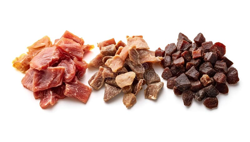 Mix of Dried Meat Jerky . from Chicken , Beef and Pork Stock Image ...