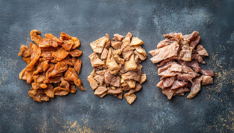 Mix of Dried Meat Jerky . from Chicken , Beef and Pork Stock Image ...