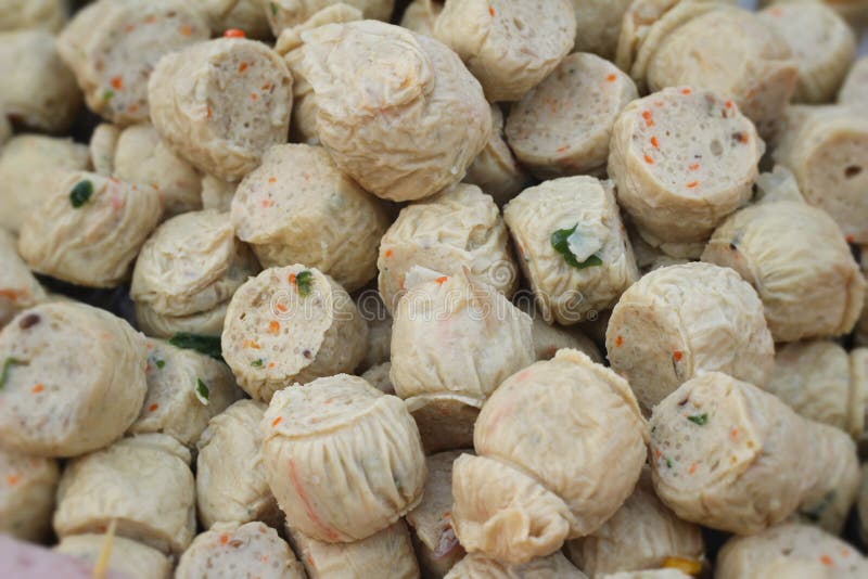 Mix of Fish Meat Ball with Tofu Stock Photo - Image of high, business ...