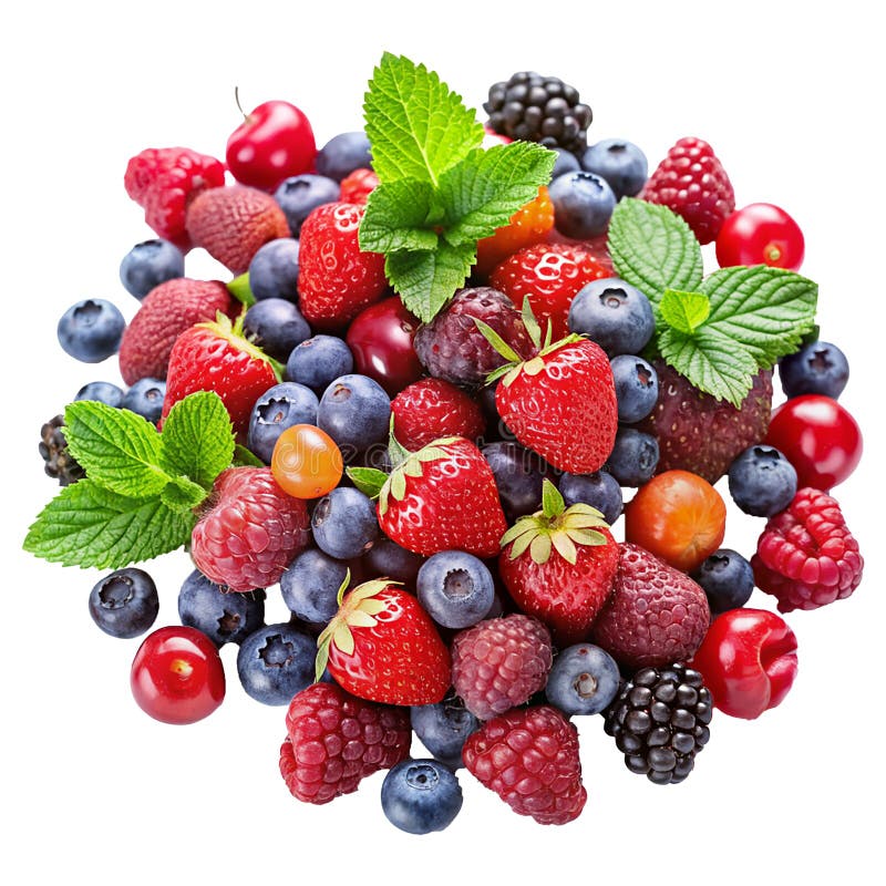A mix of fresh berries stock image. Illustration of topping - 320831909