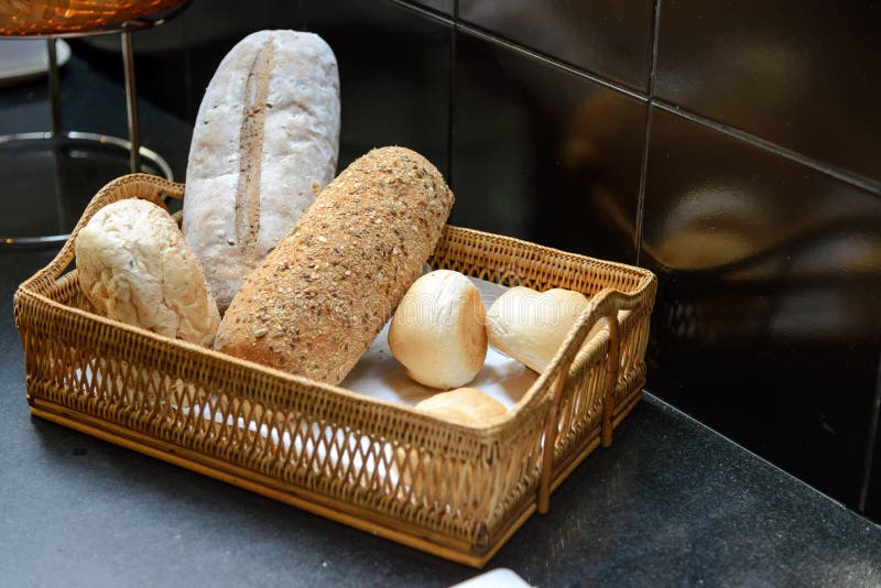 Mix Fresh Bread in the Basket. Stock Image - Image of traditional ...