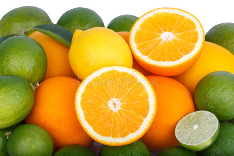 Mix of fresh citrus fruits stock image. Image of plenty - 54681761