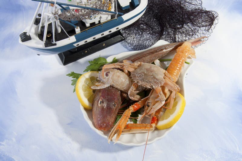 Mix of fresh fish stock photo. Image of livestock, collage - 25383062