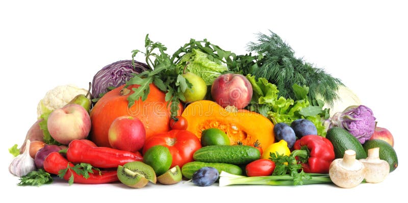 Mix of Fresh Vegetables and Fruit Stock Image - Image of freshness ...