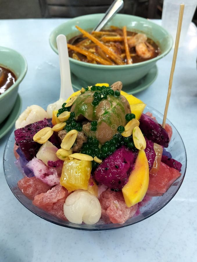 Mix fruit cocktail dessert stock photo. Image of fruit - 361044566