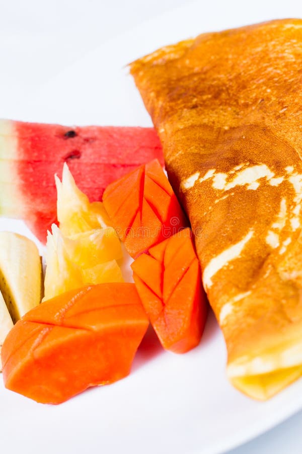 Mix fruit Crepe stock photo. Image of macro, crepes, cake - 32220834