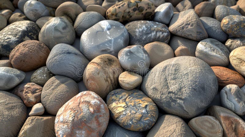 Mix of Gray, Black, and Red Rocks Piled Together. Earthy Texture ...