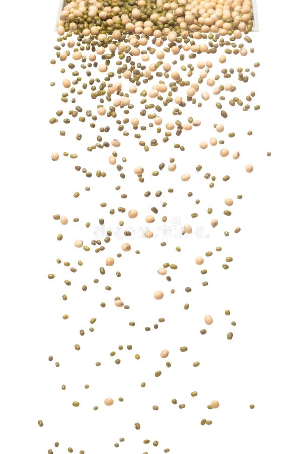 Mix Green Mung Soy Beans Fall Down Explosion, Several Kind Bean Float ...