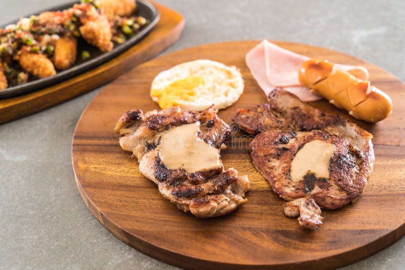 Mix grilled steak stock image. Image of fresh, barbecue - 98014889