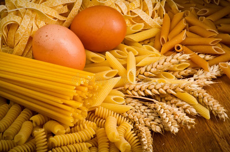 Mix group of italian pasta stock image. Image of wellness - 25909829