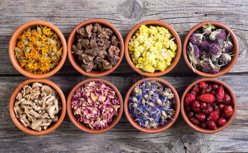 Mix of herbs stock image. Image of flower, care, medicinal - 104946515