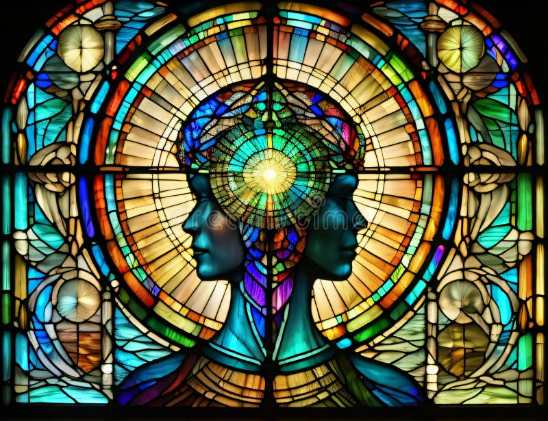 Mix of a Human Face and Fractal Elements, Ideal for Themes Associated ...