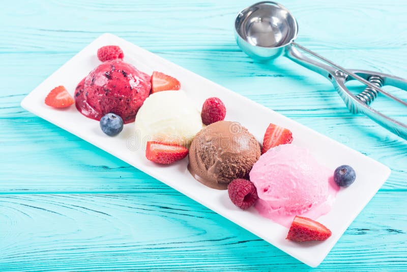 Mix of ice cream ball stock image. Image of icecream - 149868495