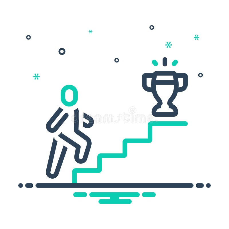 Mix Icon for Achievement, Success and Goals Stock Illustration ...
