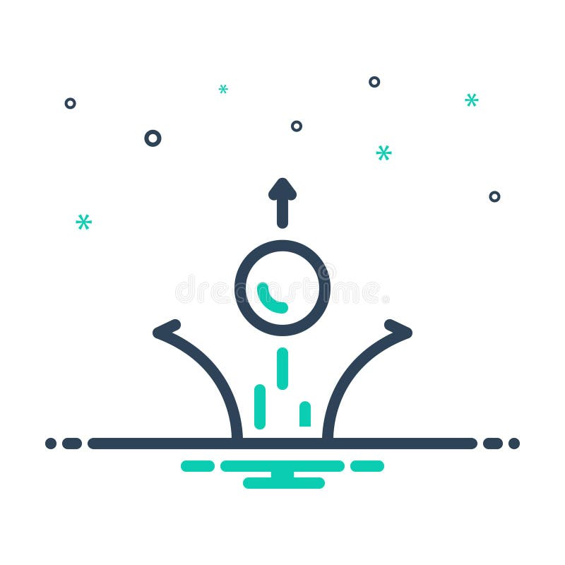 Mix Icon for Bounce, Rebound and Jump Stock Vector - Illustration of ...