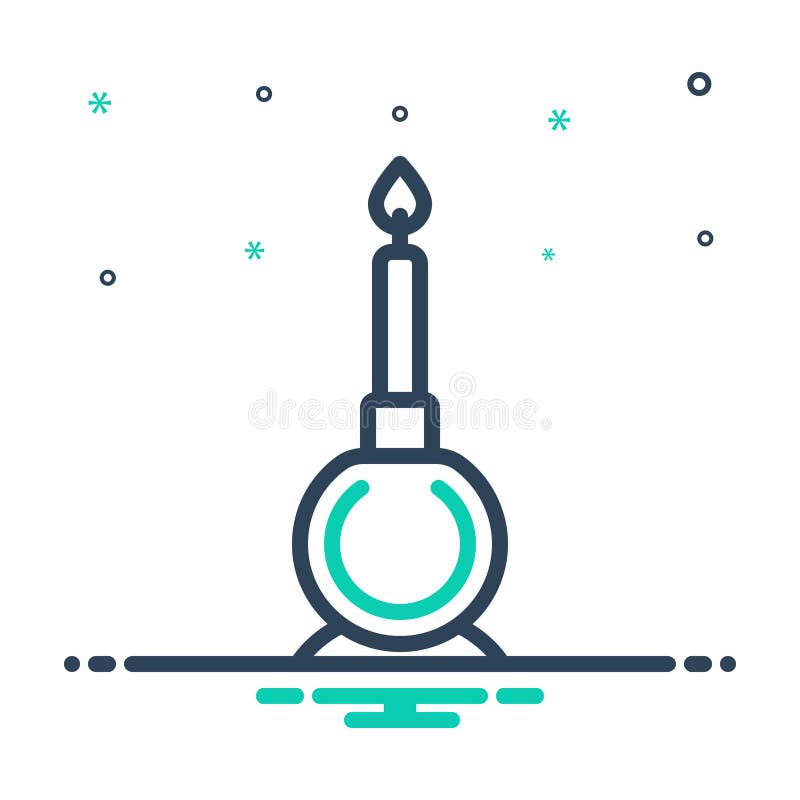 Mix Icon for Candle, Candlestick and Flame Stock Vector - Illustration ...