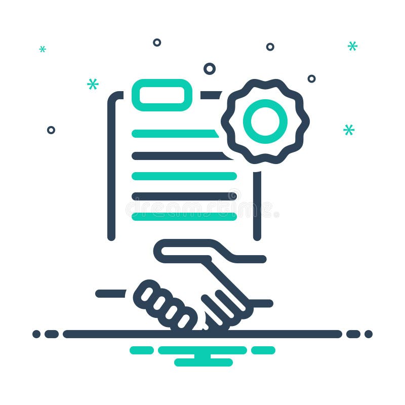 Mix Icon for Commitment, Handover and Partnership Stock Vector ...