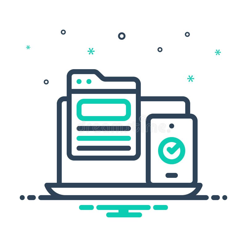 Mix Icon for Compatibility, Similarity and Devices Stock Vector ...